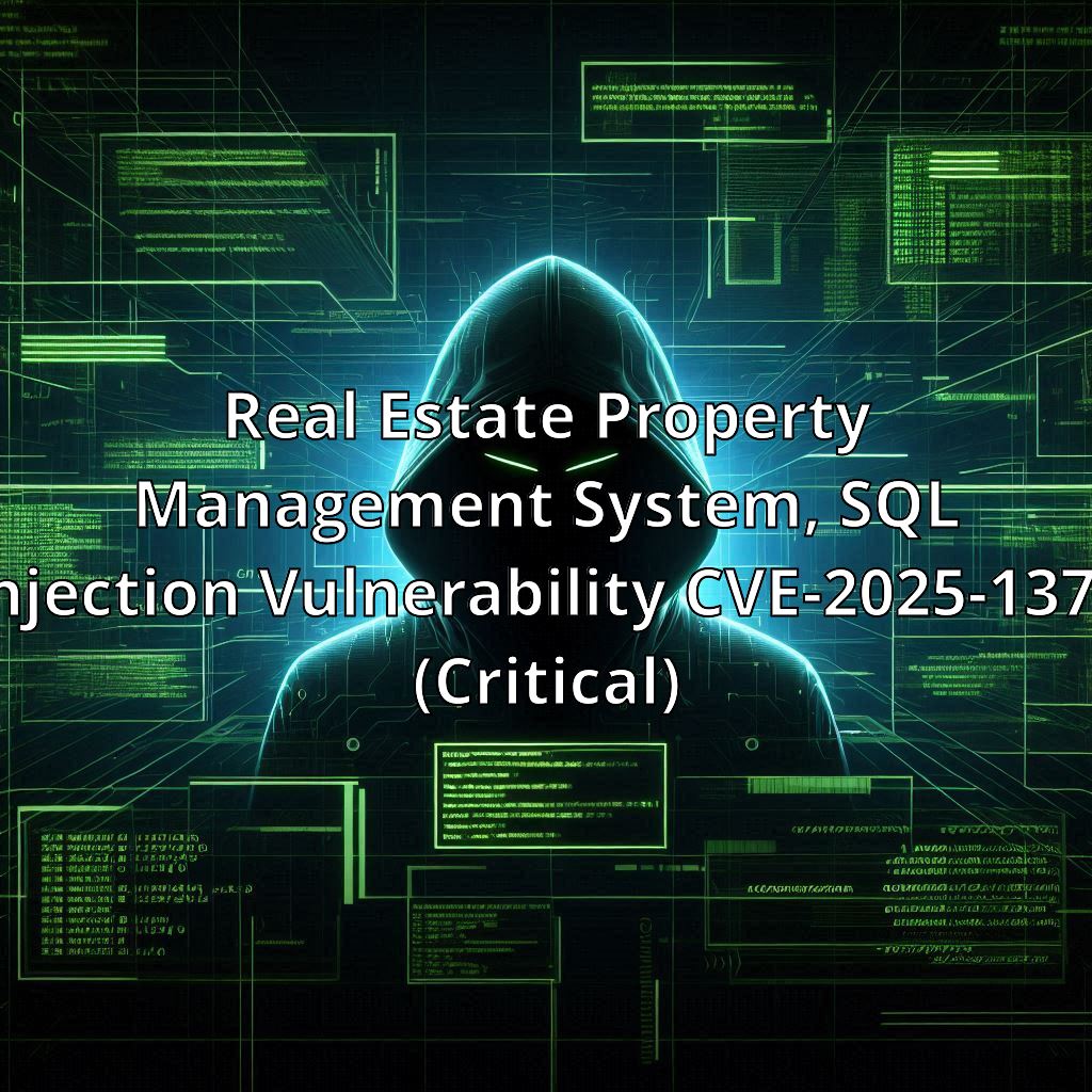 Real Estate Property Management System, SQL Injection Vulnerability CVE ...
