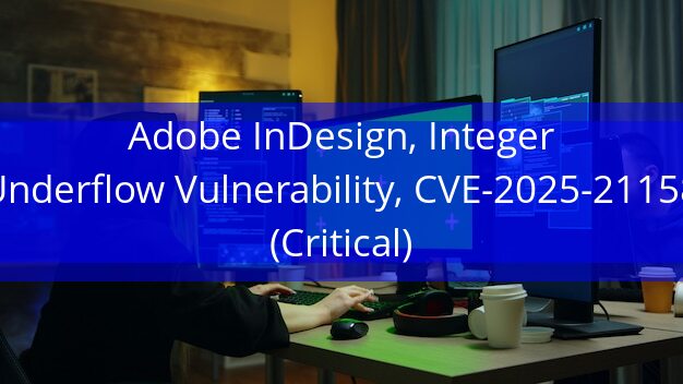 Adobe InDesign, Integer Underflow Vulnerability, CVE-2025-21158 (Critical) - DailyCVE