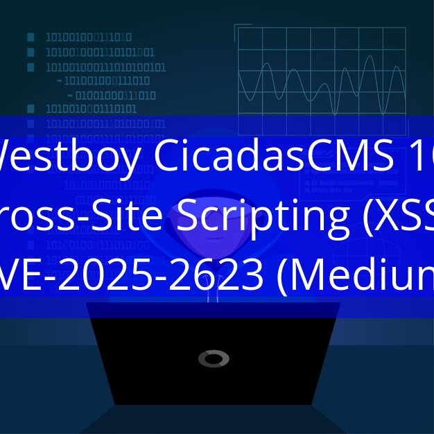 Westboy CicadasCMS 10, Cross-Site Scripting (XSS), CVE-2025-2623 ...