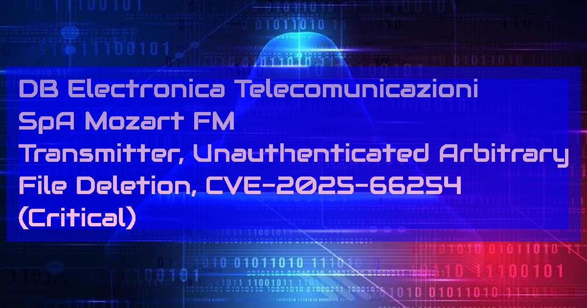 DB Electronica Telecomunicazioni SpA Mozart FM Transmitter ...
