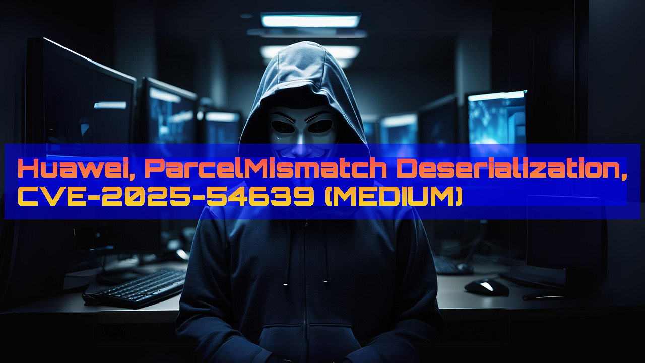 Huawei, ParcelMismatch Deserialization, CVE-2025-54639 (MEDIUM) - DailyCVE