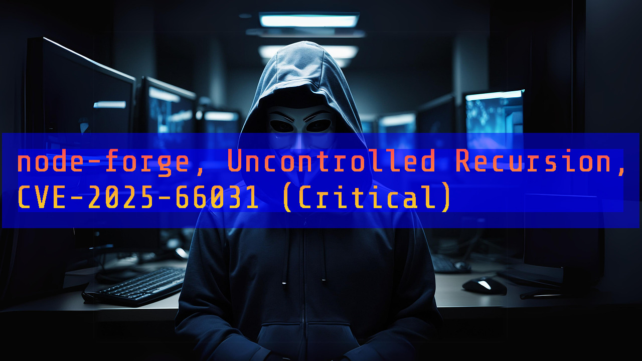 node-forge, Uncontrolled Recursion, CVE-2025-66031 (Critical) - DailyCVE