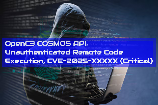 OpenC3 COSMOS API, Unauthenticated Remote Code Execution, CVE-2025 ...