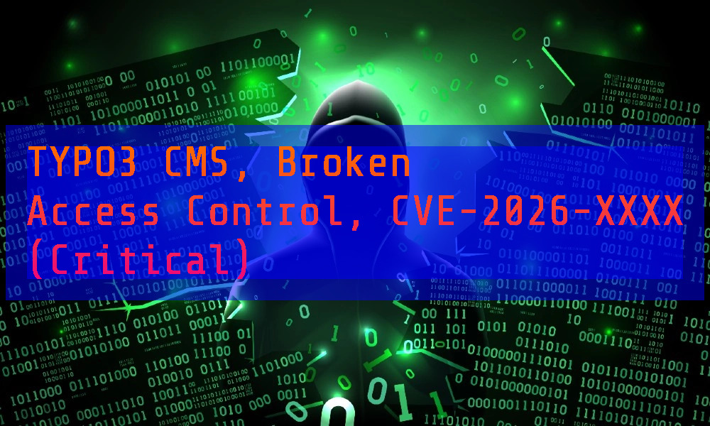 TYPO3 CMS, Broken Access Control, CVE-2026-XXXX (Critical) - DailyCVE